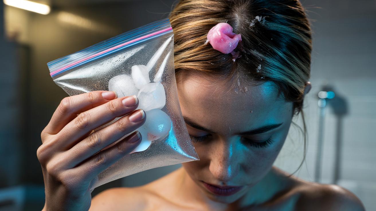 The ice cube trick that removes gum from hair instantly : how freezing ...