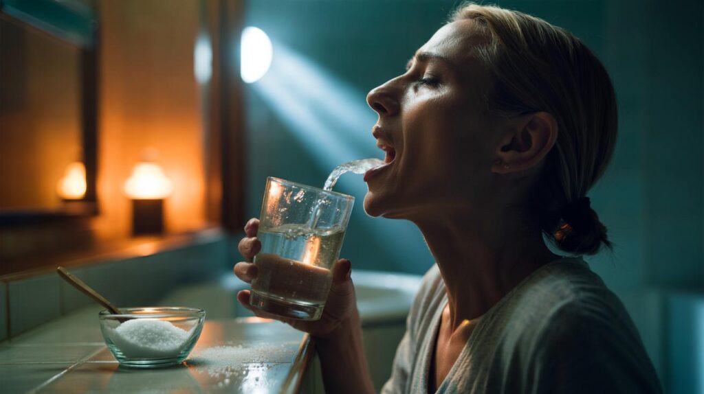 The salt water soak that eases sore throats overnight : how it reduces ...